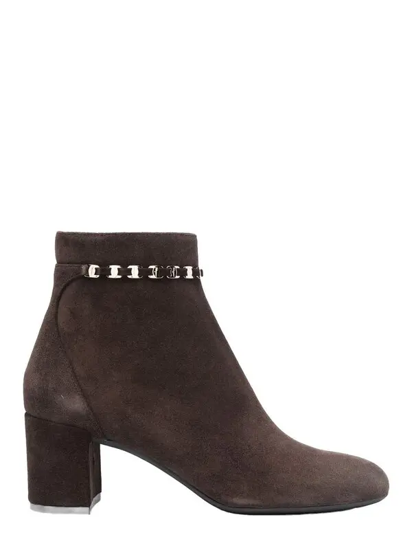 FERRAGAMO 75mm Ghila Suede Ankle Boots - Brown