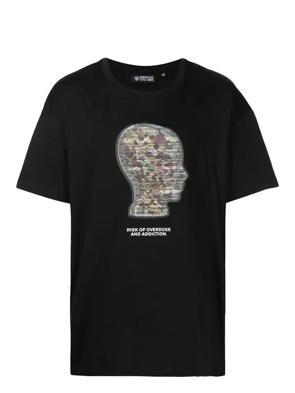 MOSTLY HEARD RARELY SEEN Graphic-print Stretch-cotton T-shirt - Black