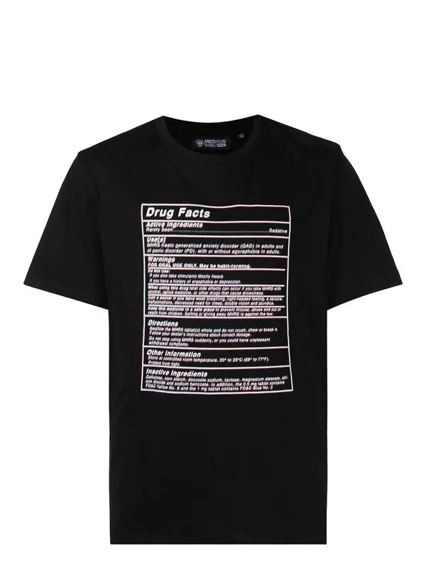 MOSTLY HEARD RARELY SEEN Graphic-print Stretch-cotton T-shirt - Black