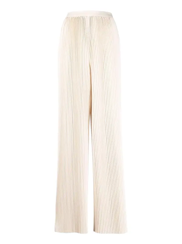 Fabiana Filippi Straight-leg Plissé Trousers - Neutrals