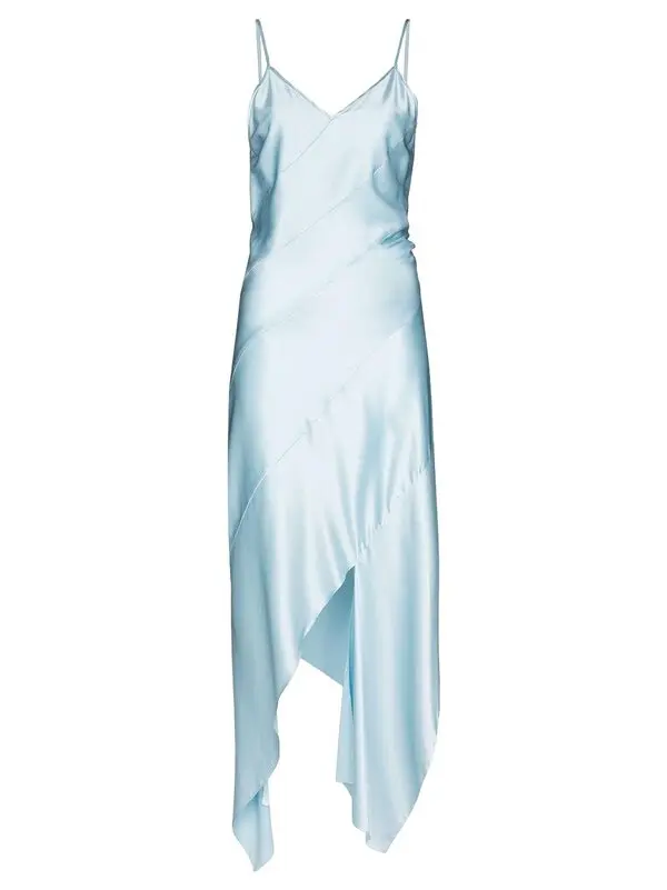 Matériel Asymmetric Slip Dress - Blue