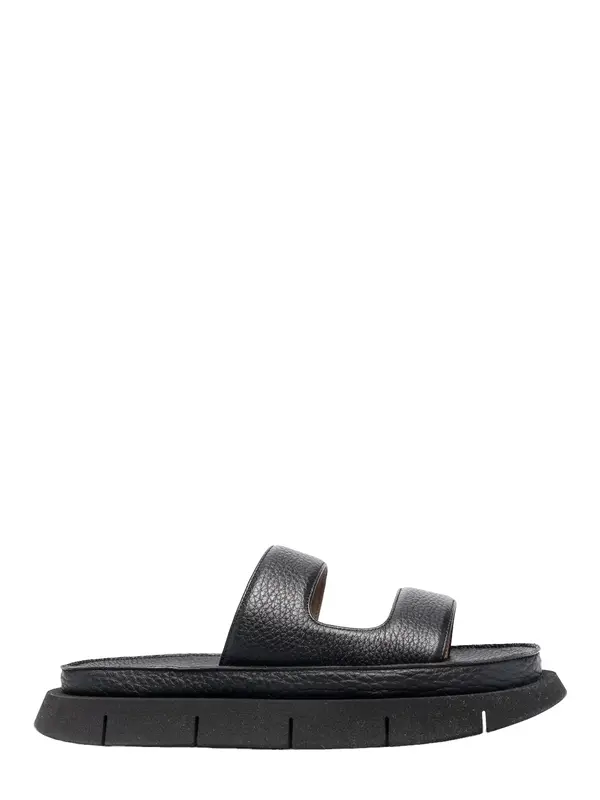 Marsèll Leather Slip-on Sandals - Black