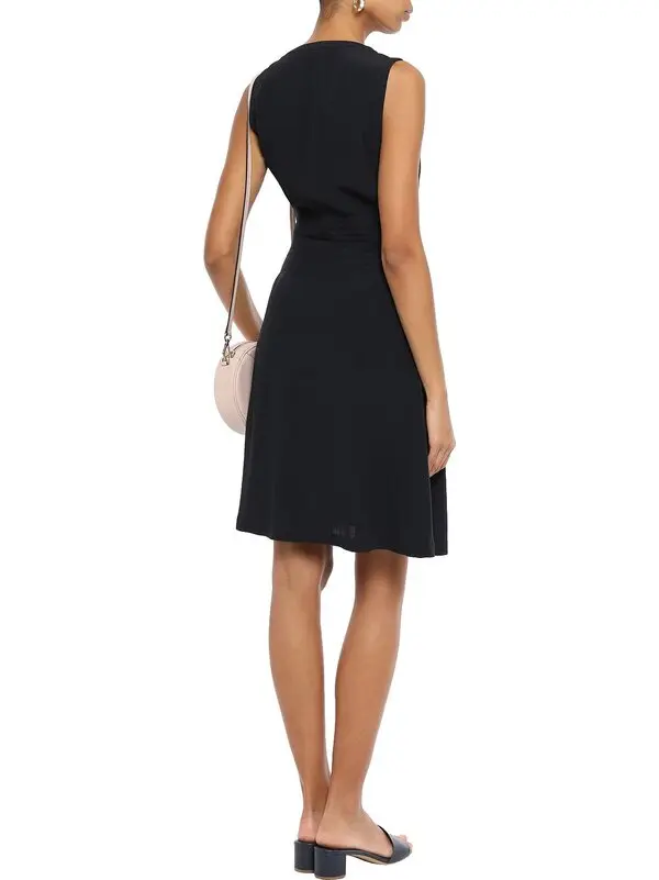 Equipment Norice Pintucked Crepe De Chine Dress - Midnight Blue