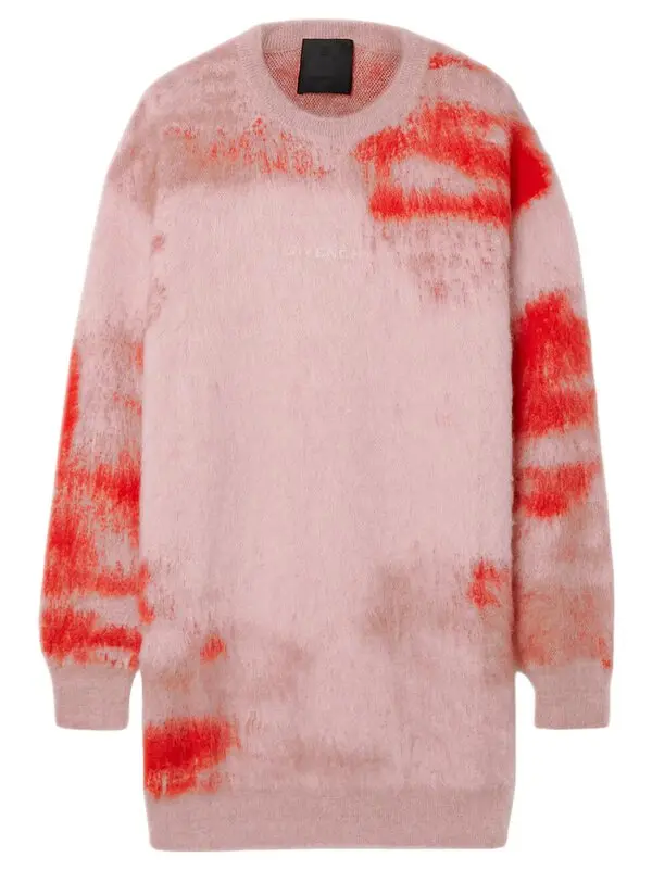 Givenchy Chito Brushed Jacquard-knit Mini Dress - Pink