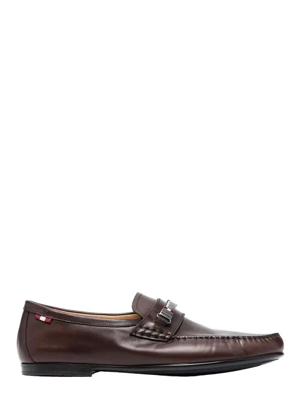 Bally Buckle-detail Leather Loafers - Brown