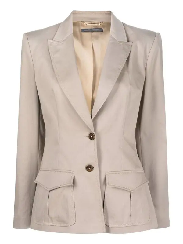 Alberta Ferretti Single-breasted Blazer - Neutrals