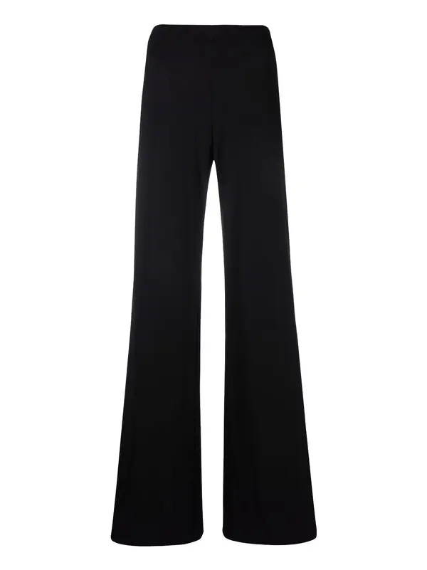 Alberta Ferretti High-waisted Flared Trousers - Black