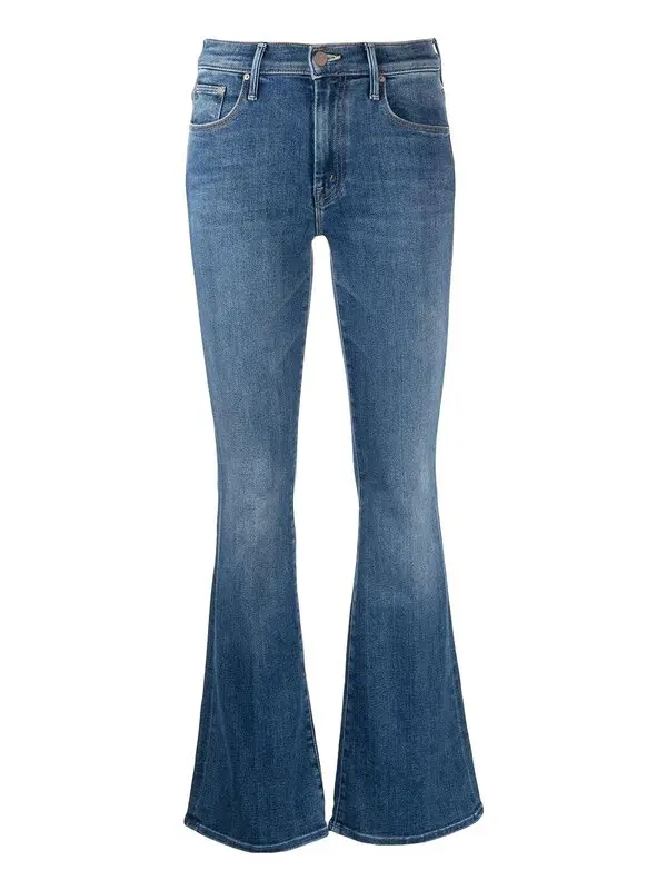 MOTHER Low-rise Flared Ankle Jeans - Blue