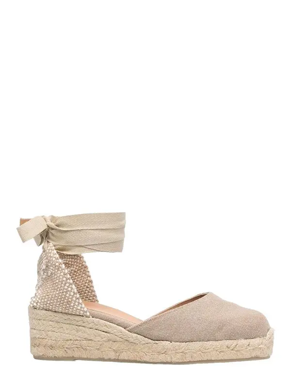 CastaÑer Lace-up Wedge Espadrilles - Neutrals