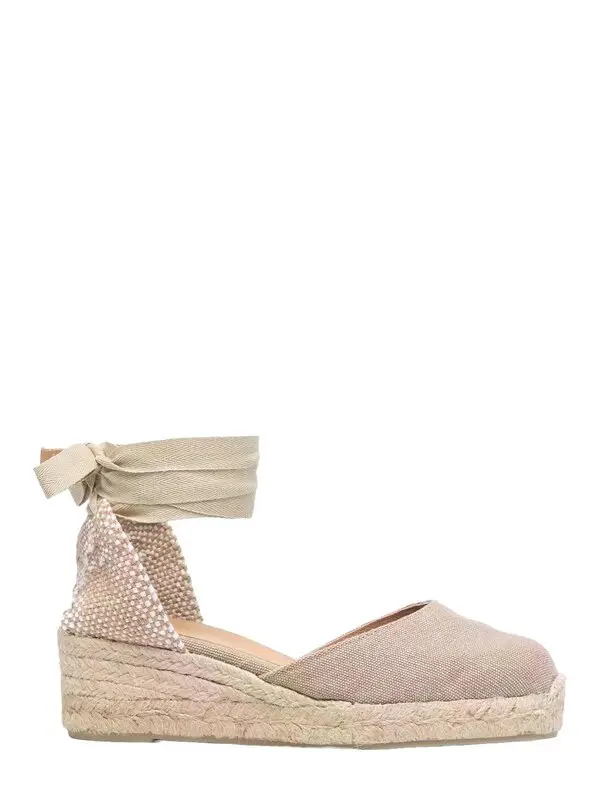 CastaÑer Lace-up Wedge Espadrilles - Neutrals