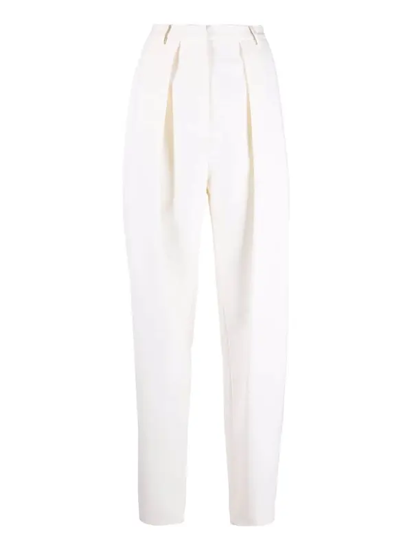 Magda Butrym Tapered High-waisted Trousers - Neutrals