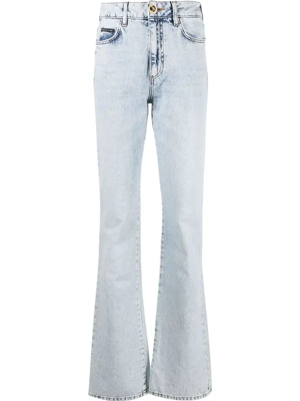Philipp Plein High-waisted Flared Jeans - Blue