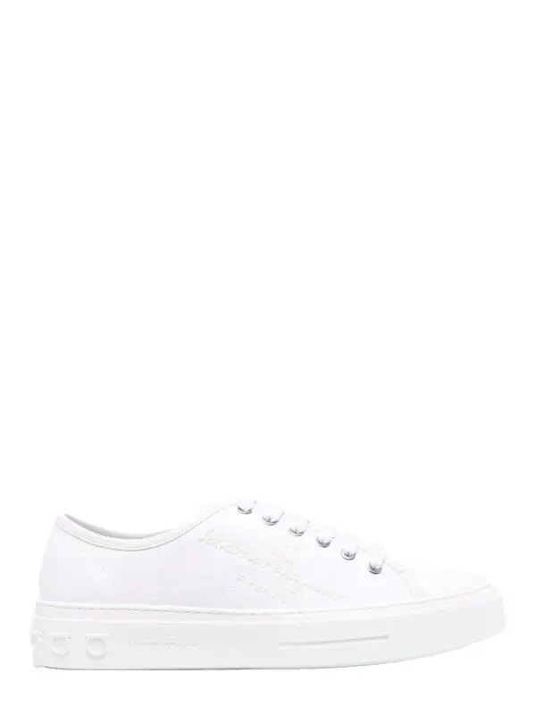 FERRAGAMO Lace-up Low-top Sneakers - White