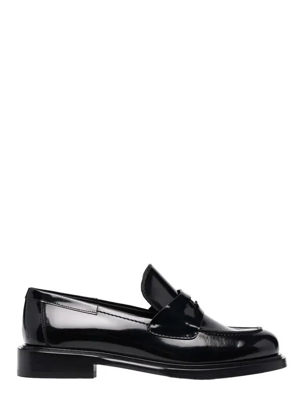 FERRAGAMO Nyx 30 Patent Leather Loafers - Black