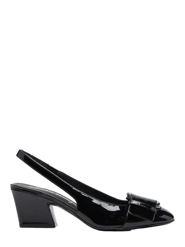 FERRAGAMO 55mm Briget Patent-leather Slingback Pumps - Black