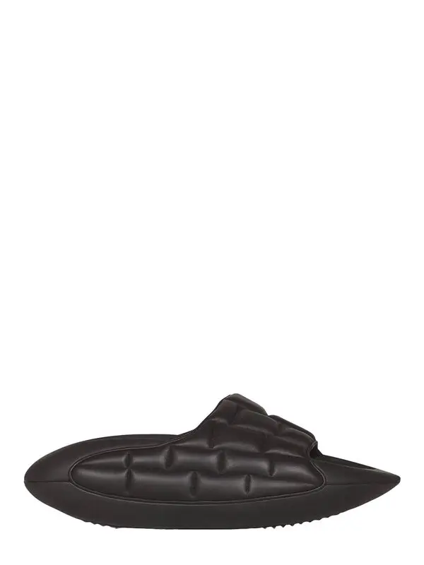 Balmain Quilted Leather Sandals - Black
