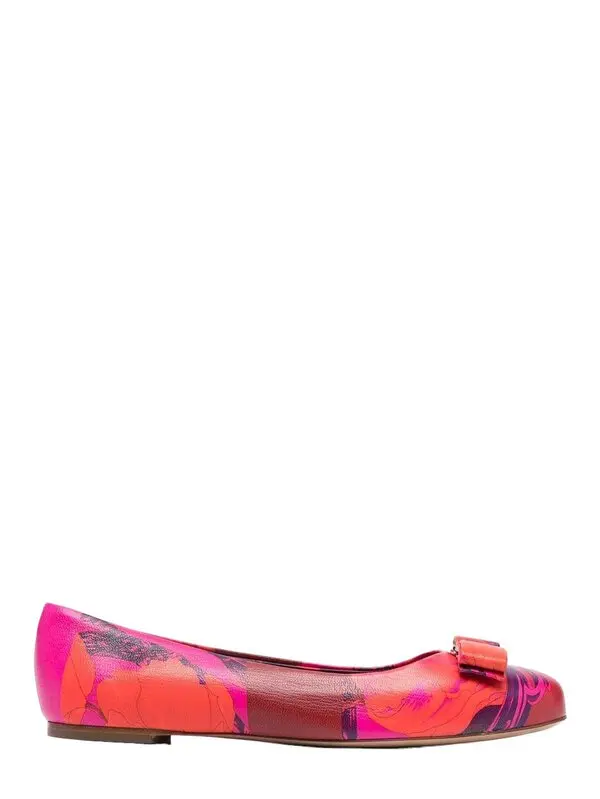 FERRAGAMO Varina Icon Ballerina Shoes - Red