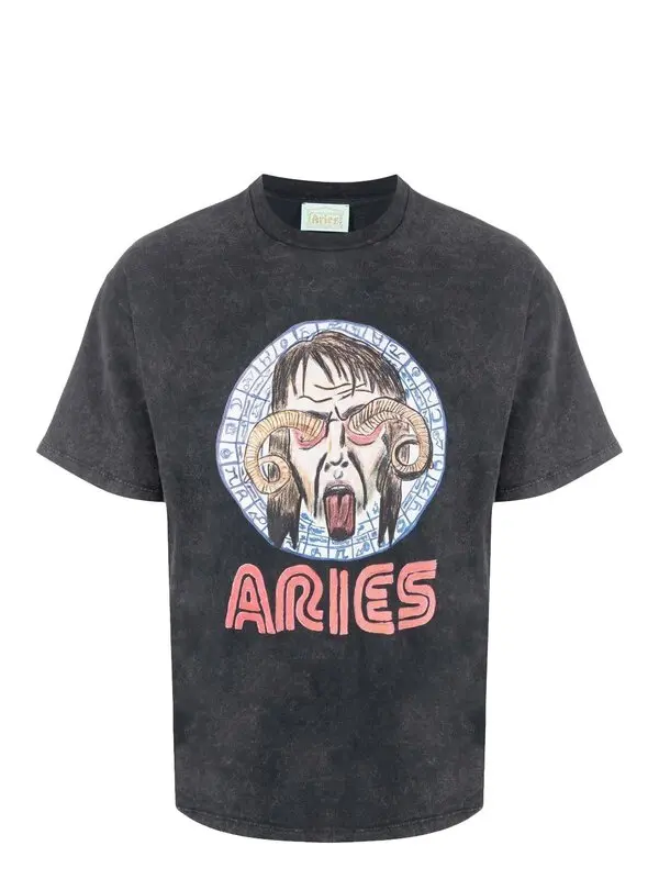 Aries Astrology For Aliens Graphic-print T-shirt - Black