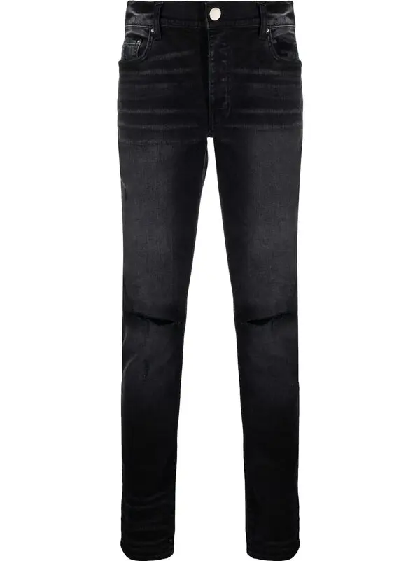Amiri Mid-rise Slim Fit Jeans - Black