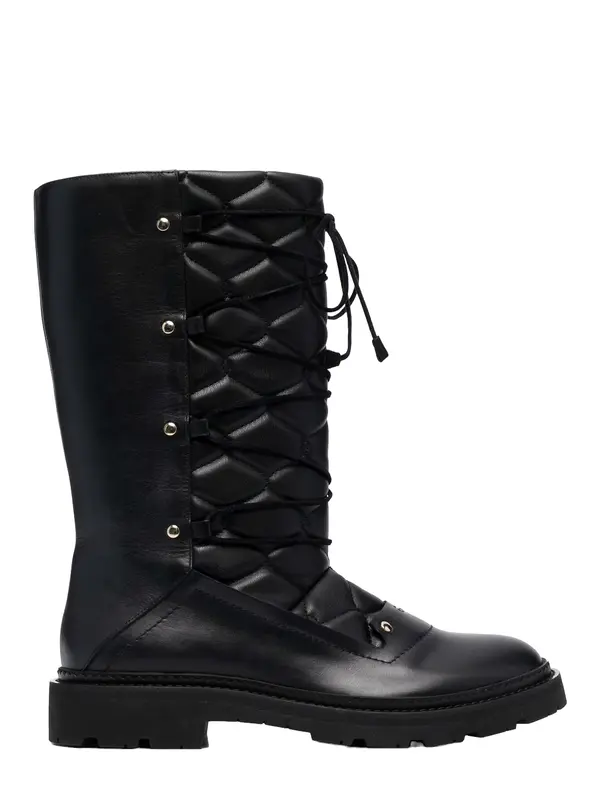 Bally Lace-up Leather Boots - Black