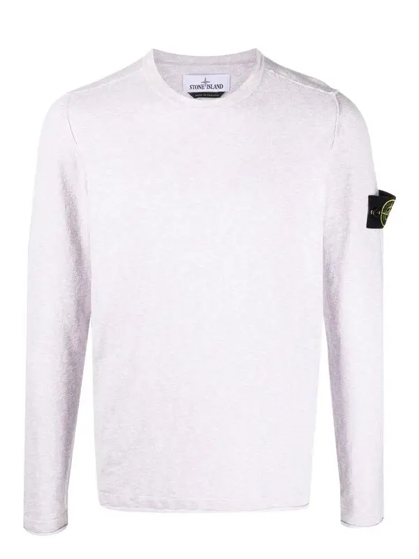 Stone Island Compass Badge Crew-neck Jumper - Purple