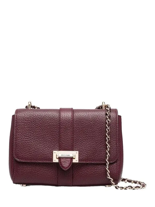 ASPINAL OF LONDON Small Lottie Pebbled Crossbody Bag - Red