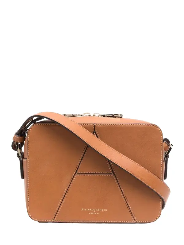 ASPINAL OF LONDON Crossbody Bag With Embossed Logo - Brown