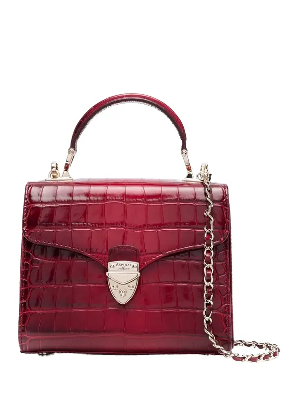 ASPINAL OF LONDON Midi Mayfair Top-handle Bag - Red