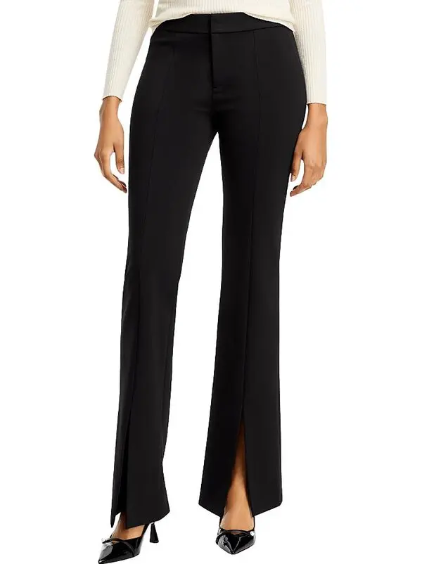 Alice + Olivia Walker Slit Slim Leg Pants - Black