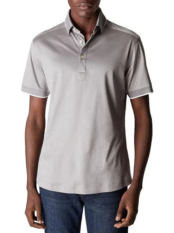 Eton Contemporary Fit Jersey Polo - Gray