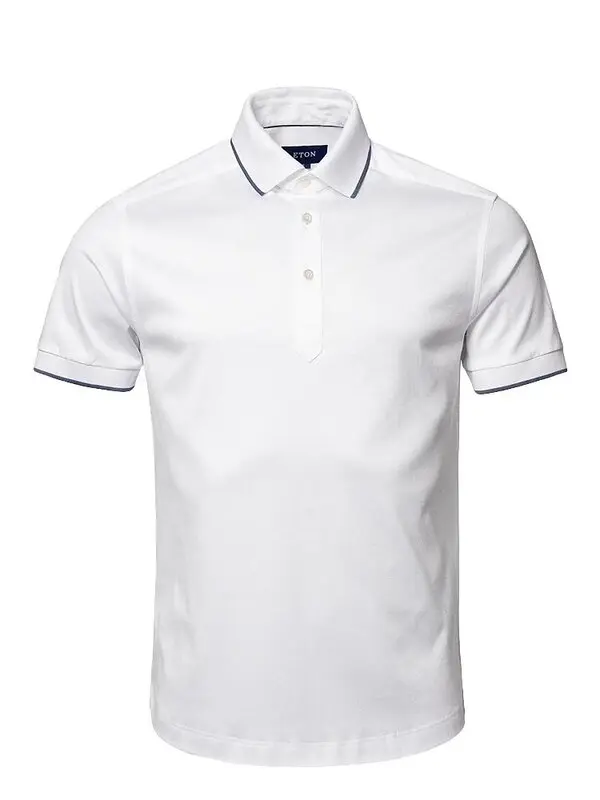 Eton Contemporary Fit Jersey Polo - White