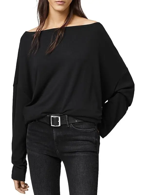 ALLSAINTS Rita Oversized Tee - Black
