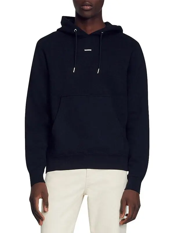 Sandro Small Logo Hoodie - Black