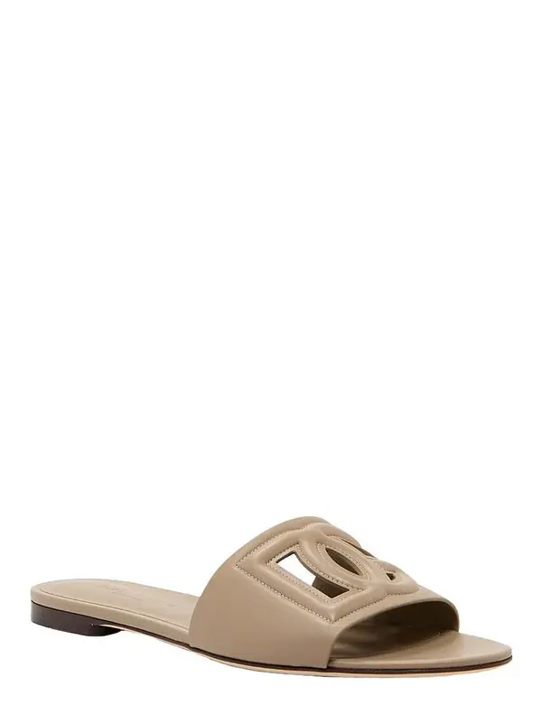 Dolce & Gabbana Slide Sandals - Taupe