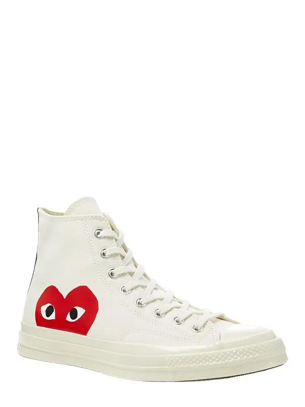 Play Comme Des Garcon X Converse Chuck Taylor High-top Sneakers - Beige