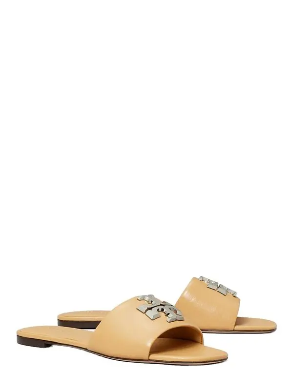 Tory Burch Eleanor Slide - Honeycomb Tan/silver
