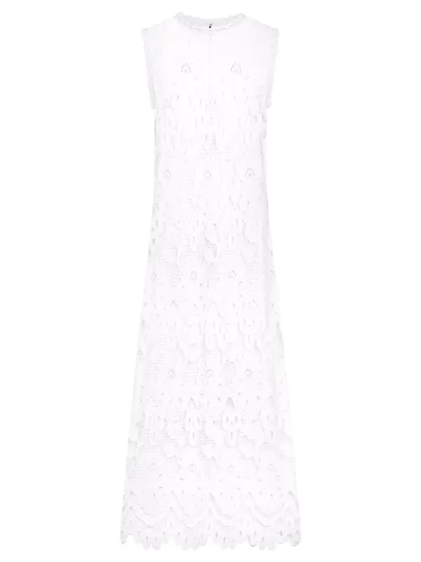 Dolce & Gabbana Openwork Maxi Dress - White