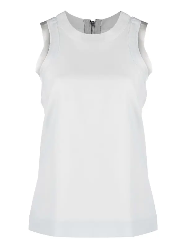 Sacai Zipped-back Tank Top - Grey