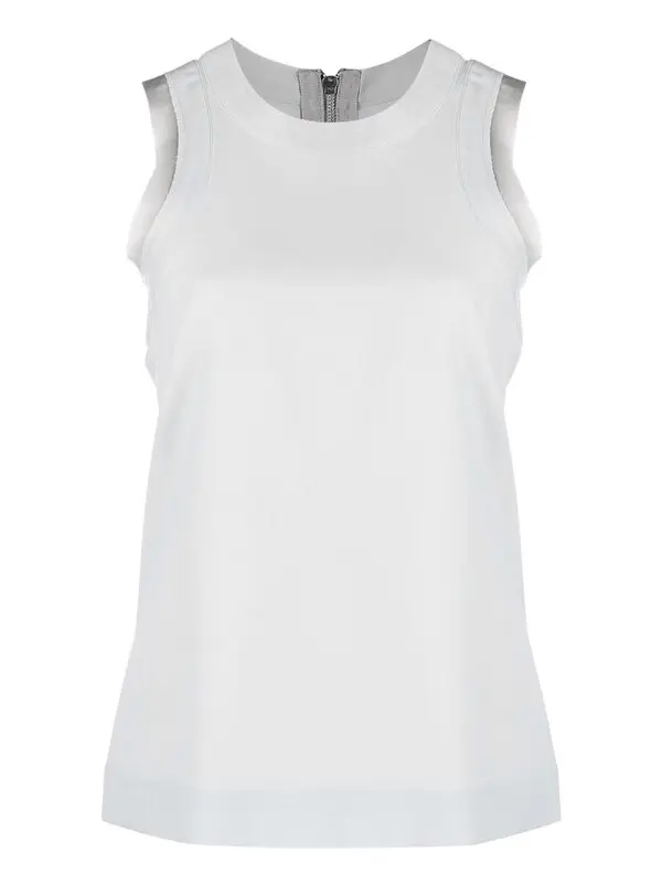 Sacai Zipped-back Tank Top - Grey