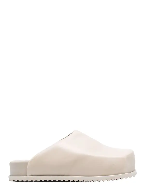 YUME YUME Truck Faux Leather Mules - Neutrals