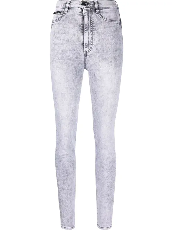 Philipp Plein High Waist Jeggings - Grey