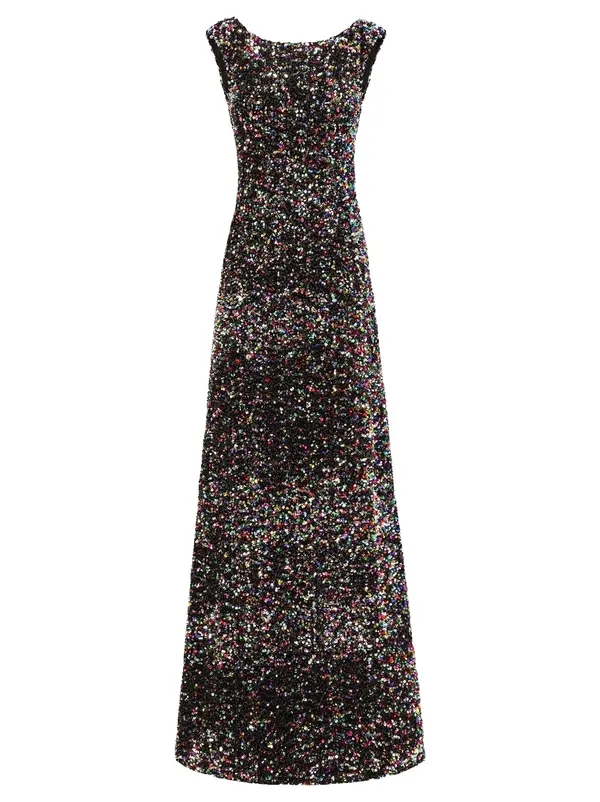 Dolce & Gabbana Sequin-embellished Evening Gown - Black