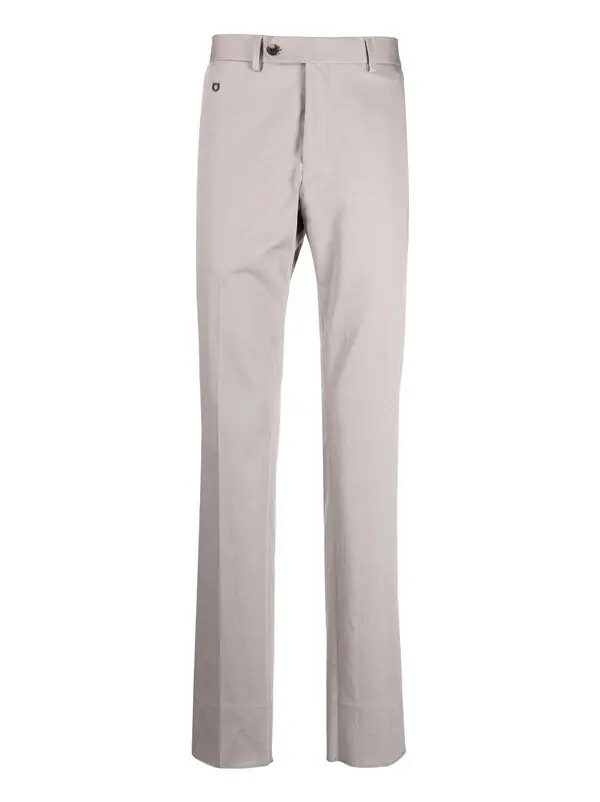 FERRAGAMO Mid-rise Straight-leg Trousers - Grey