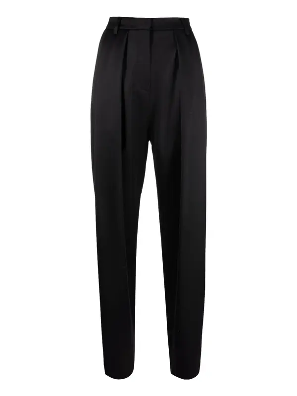 Magda Butrym High-waisted Tapered Trousers - Black