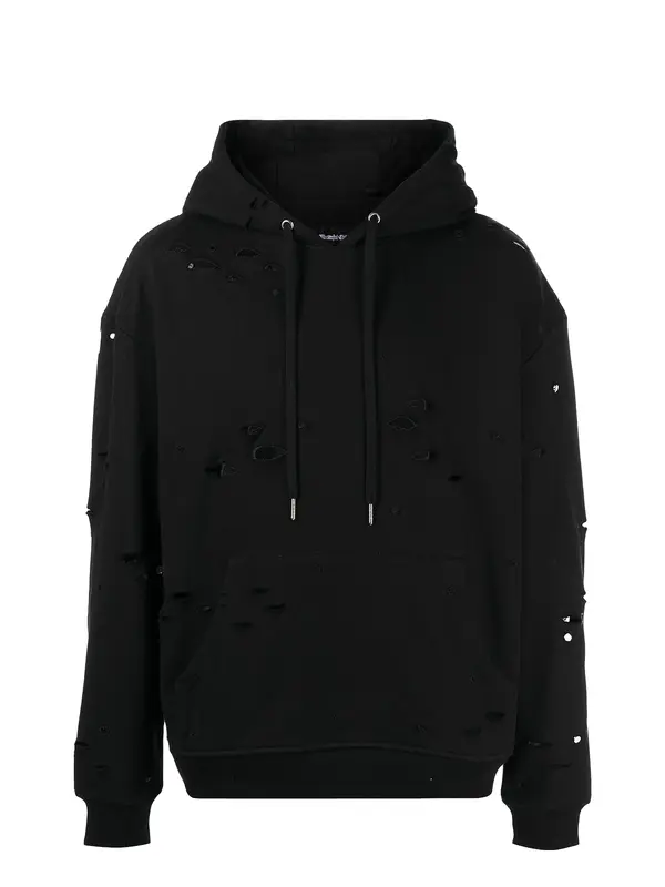 GOD'S MASTERFUL CHILDREN Galaxy Ripped Hoodie - Black