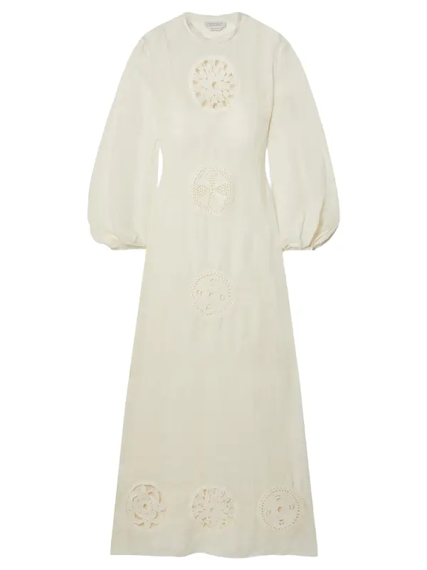 Gabriela Hearst Alex Crochet-trimmed Maxi Dress - Ivory