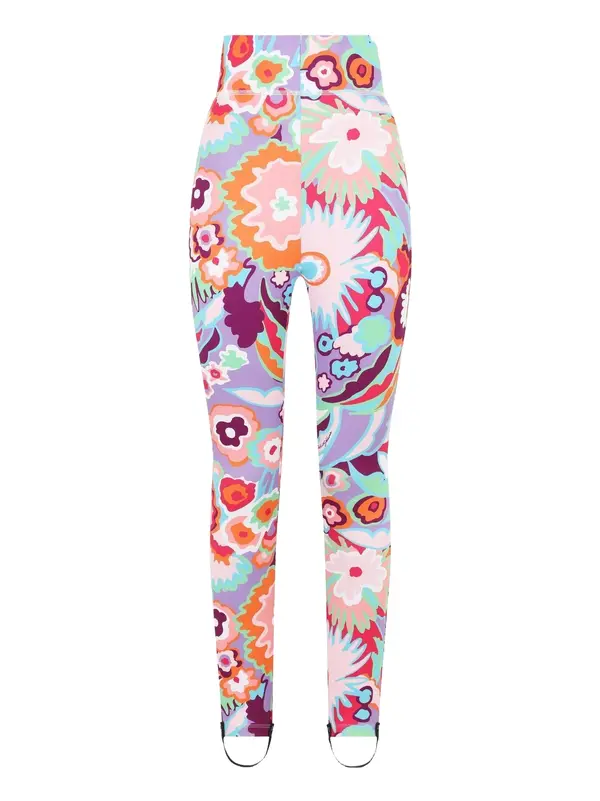 Dolce & Gabbana Floral-print High-waisted Leggings - Pink