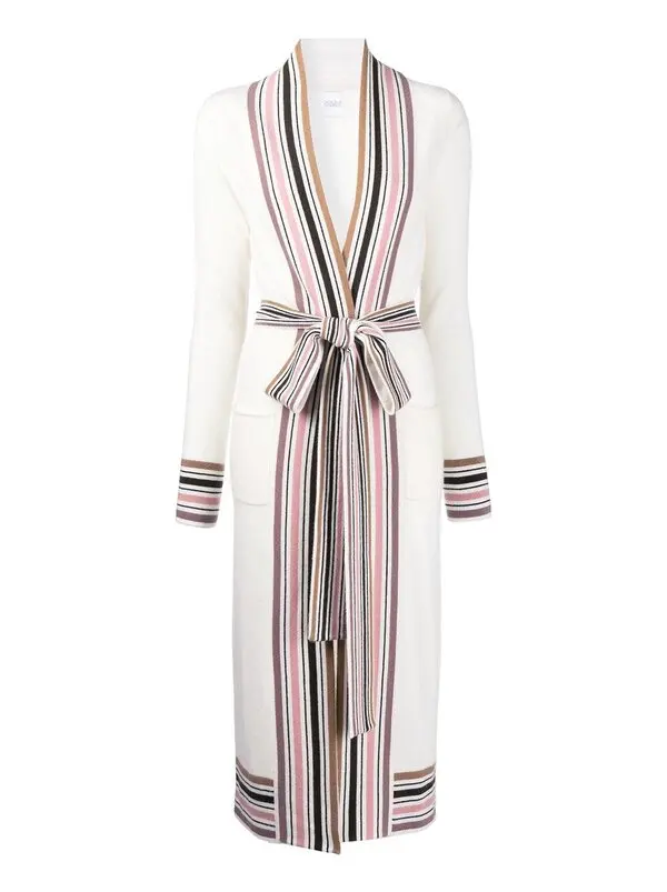 MADELEINE THOMPSON Cassiopeia Long Knitted Cardigan - White