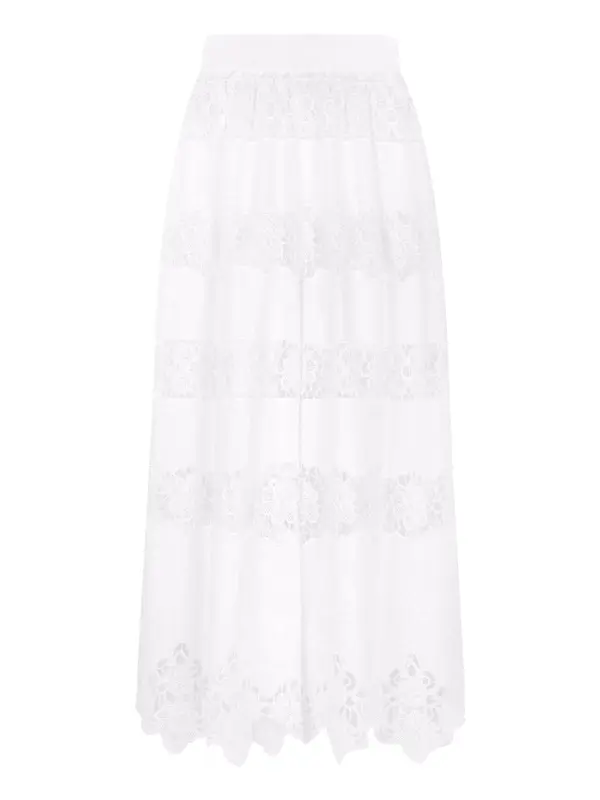 Dolce & Gabbana Embroidered Culotte Trousers - White