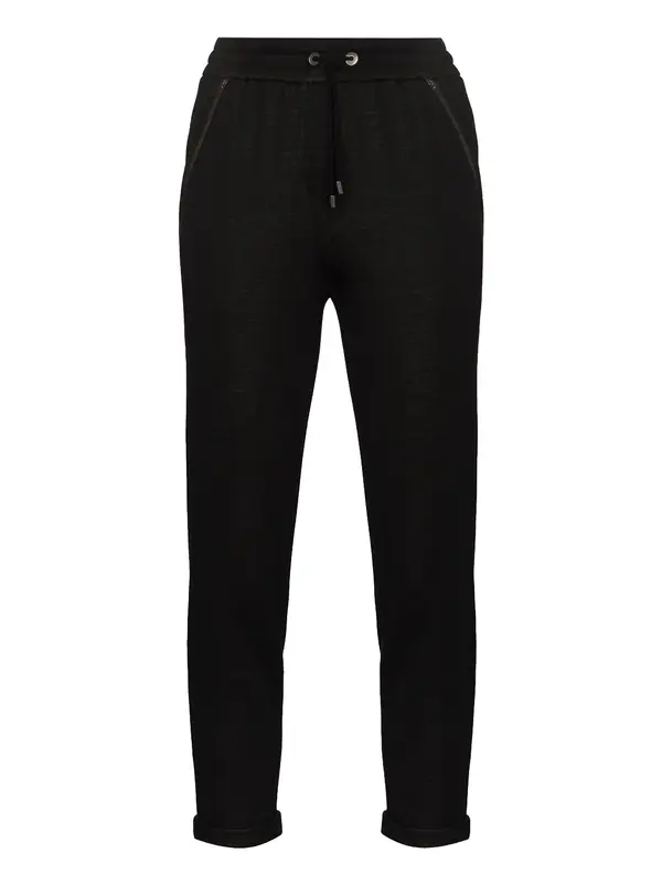 Brunello Cucinelli Monili-detail Track Pants - Black